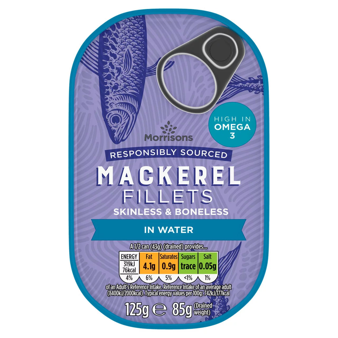 Morrisons Mackerel Fillets In Water (125g) – London Food Hall