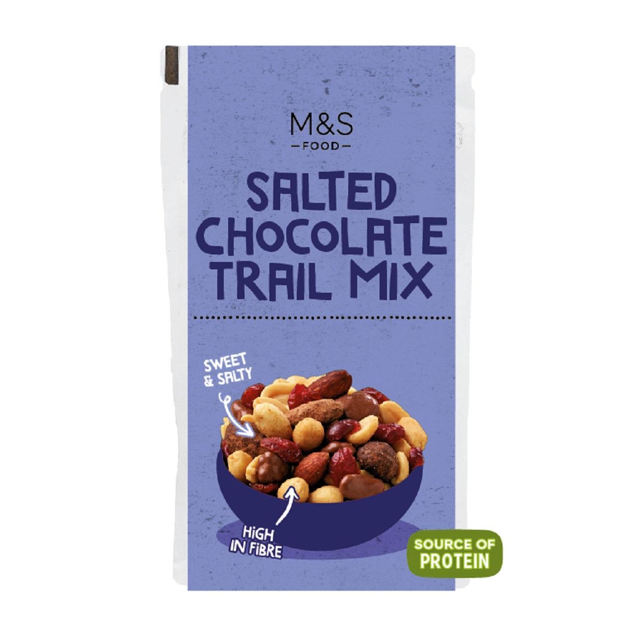M&S Salted Chocolate Trail Mix - Nuts and chocolate 120g – London Food Hall